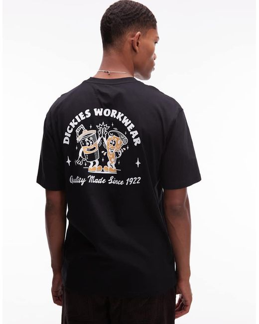Dickies Pizza Graphic Back Print T-Shirt in Black | Lyst UK