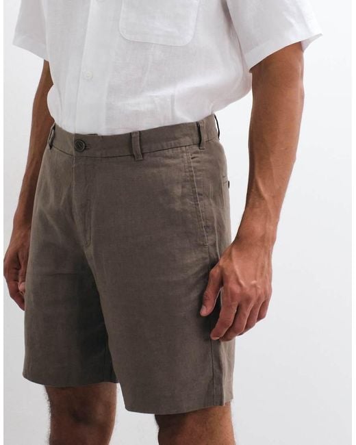 ARKET Pure Linen Tailored Shorts in White for Men | Lyst UK