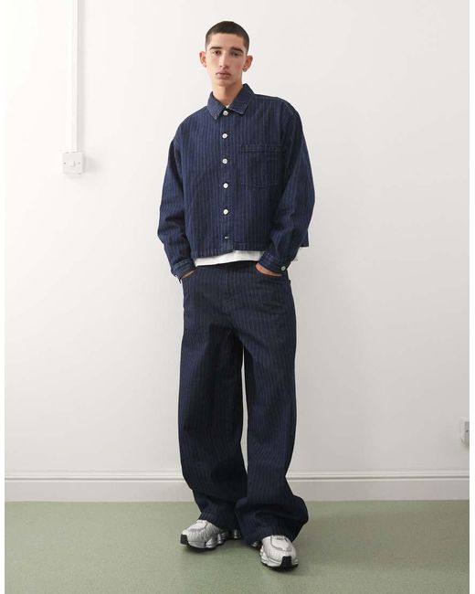 Reclaimed (vintage) Boxy Denim Jacket in Blue for Men | Lyst UK