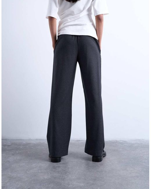 TOPSHOP Pinstripe Boxer Jogger in White | Lyst UK