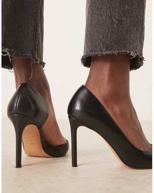 Mango Classic Pointed Heels in Natural | Lyst UK