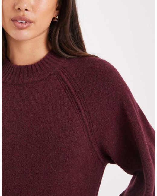 ASOS Knit Maxi Dress With Raglan Detailing in Red | Lyst UK