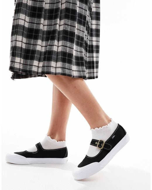Vans Mary Jane Sneaker Flats in White | Lyst