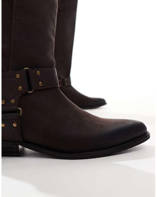 Bronx Kendra Western Knee Boots in Black | Lyst UK