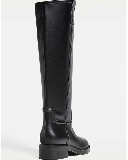 Stradivarius Knee High Riding Boots in Black | Lyst UK