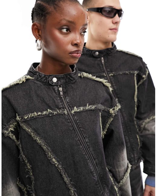 Collusion Unisex Exposed Seam Motocross Jacket in Green | Lyst