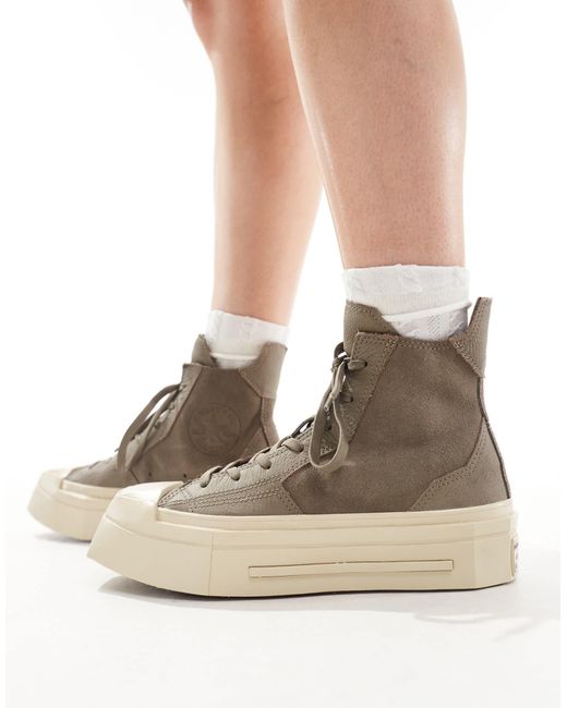 Converse Chuck 70 De Luxe Squared Platform Sneakers in Brown | Lyst