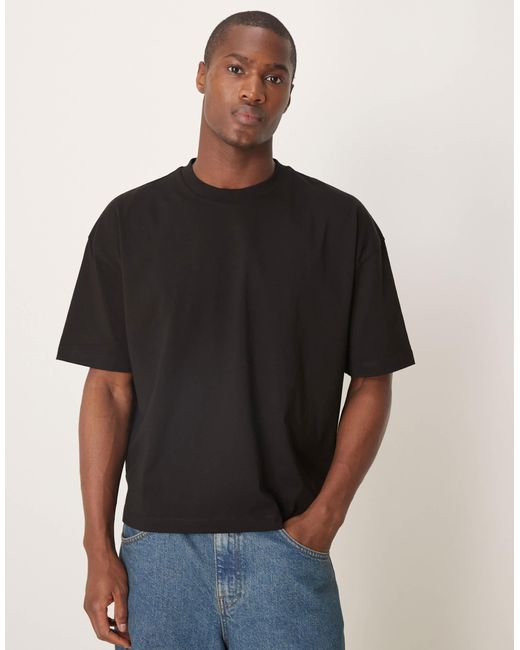 ASOS Boxy Oversized T-shirt With Back Sports Graphic in Black for Men | Lyst