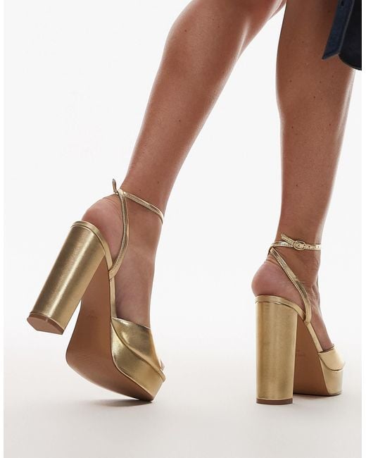 Mango Classic Platform Heels in Black | Lyst