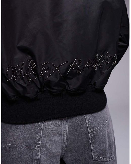 Deus Ex Machina Sunset Bomber Jacket in Grey | Lyst UK