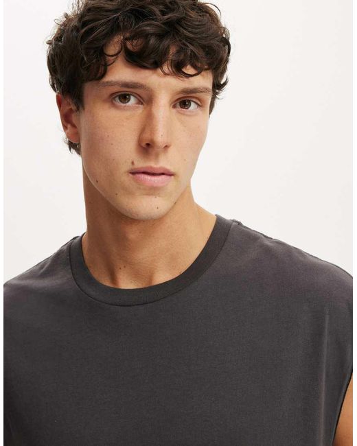 Cotton On Cropped Fit Muscle in Grey for Men | Lyst UK