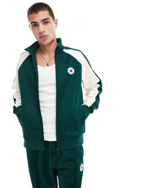 Converse Retro Chuck Blocked Track Jacket in Green for Men | Lyst UK