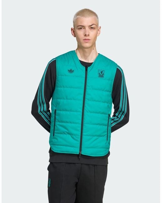 adidas Originals Liverpool Fc Terrace Icons Vest in Blue for Men | Lyst UK
