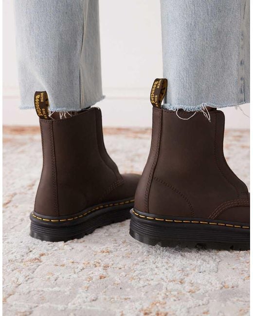 Dr. Martens Zebzag Laceless Boot in Brown | Lyst UK