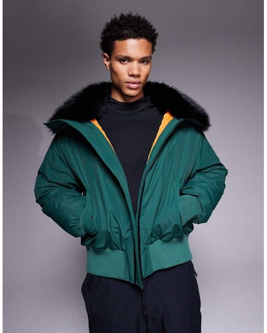 ASOS 4505 Ski & Snow Asos 4505 Ski Bomber Jacket With Faux Fur Collar ...