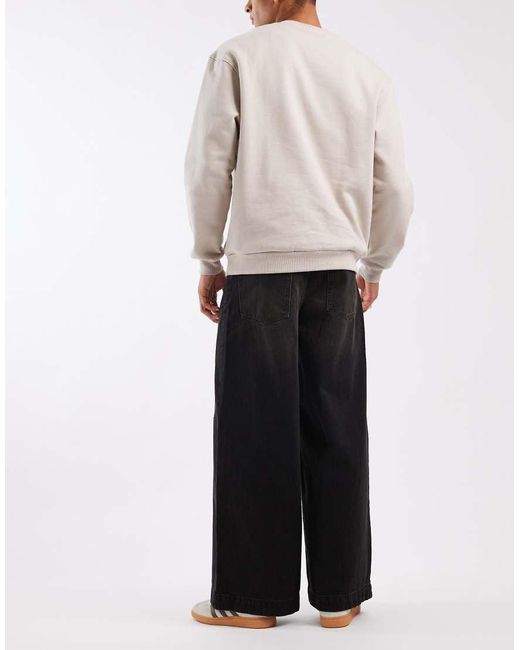 ASOS Super Wide Leg Jeans in White for Men | Lyst UK