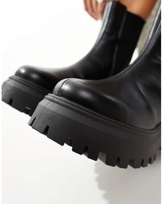 ASOS Amber Chunky Chelsea Boots in White | Lyst