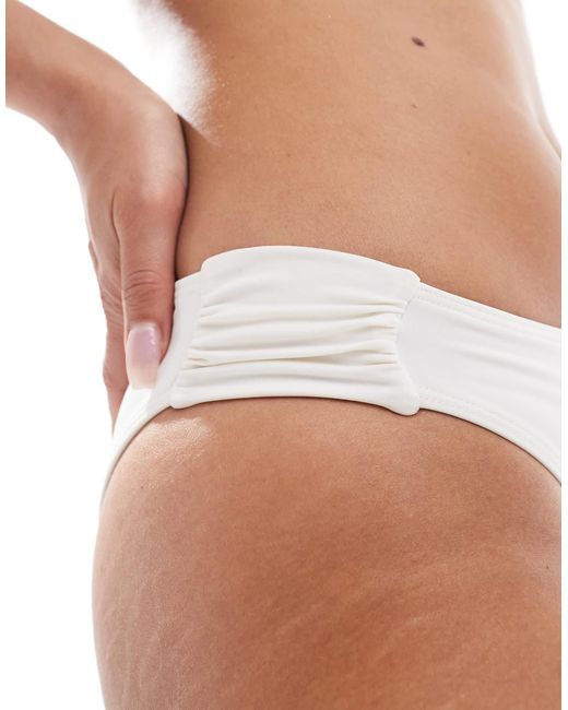 Monki Mix And Match Bikini Bottoms With Bow Detail in White | Lyst