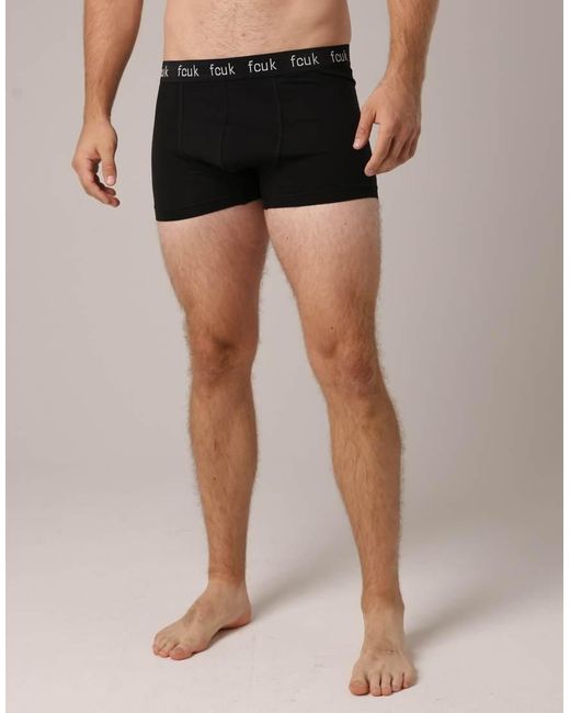 French Connection Pack Of 7 Fcuk Cotton Stretch Boxers in Black for Men ...