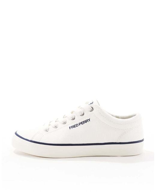 Fred Perry Canvas Trainer in White | Lyst UK