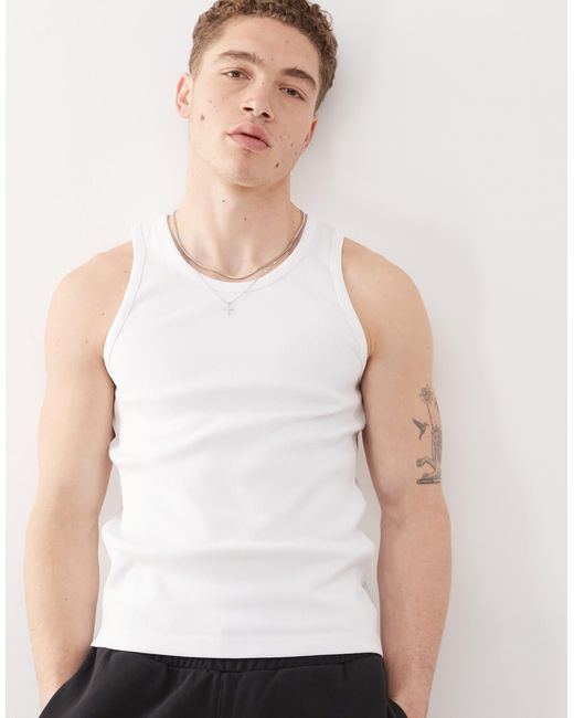 Weekday Tank Top in White for Men | Lyst