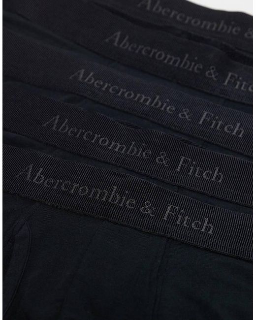 Abercrombie & Fitch 5 Pack Contrast Logo Boxer Briefs in Black for Men ...