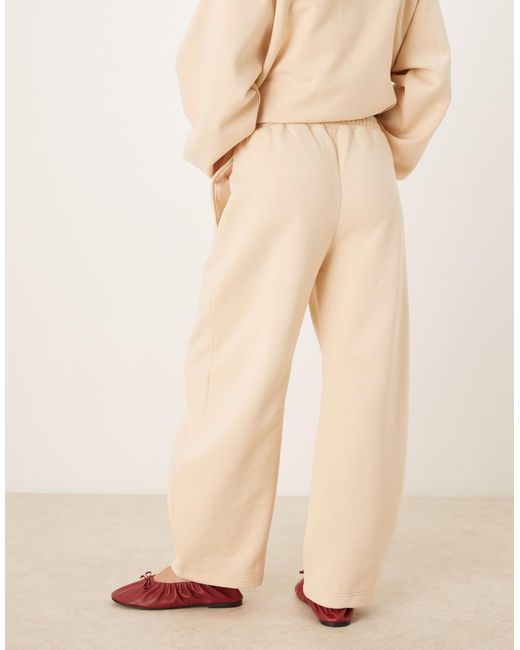 ASOS Barrel Leg jogger Co-ord in Natural | Lyst
