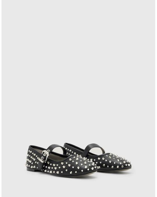 AllSaints Holly Stud Shoe in White | Lyst UK