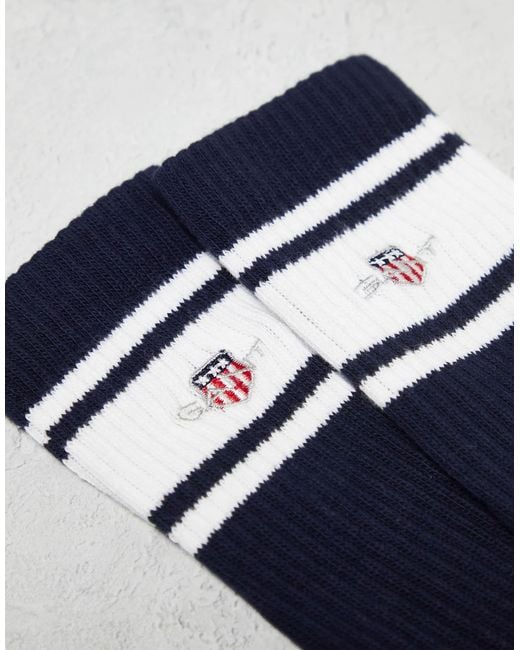 GANT 3 Pack Sport Socks With Shield Logo in Blue for Men | Lyst