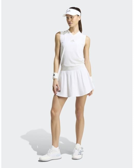 adidas Originals Tennis Climacool Match Tank Top Pro in White | Lyst UK