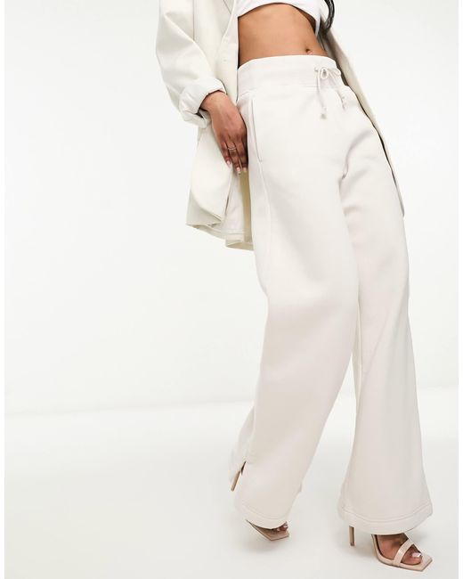 Nike Phoenix Fleece High Rise Wide Leg Sweatpants in Natural | Lyst