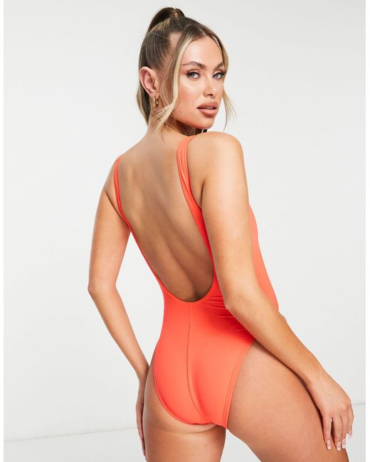 Nike Icon Sneakerkini One Piece Swimsuit In Orange Lyst