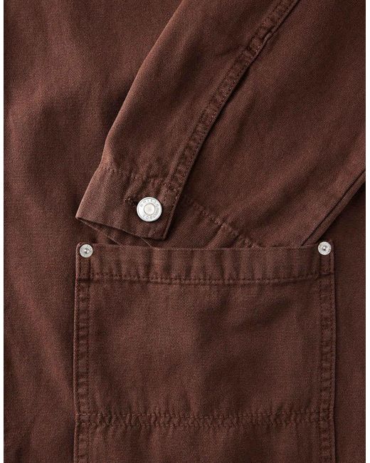 ASOS Regular Harrington Jacket in Brown for Men | Lyst UK