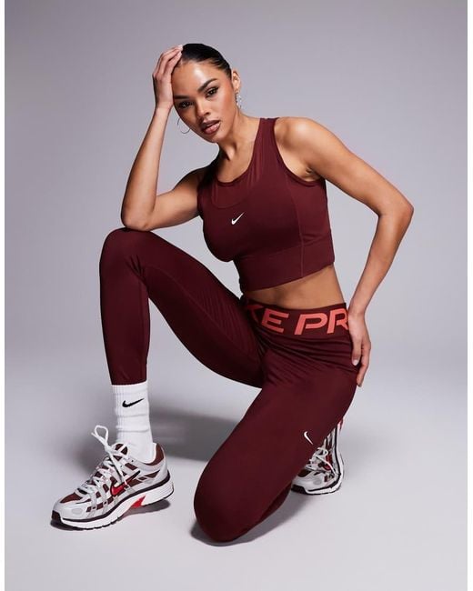 Nike Nike Pro Training Dri-Fit Cropped Vest in Red | Lyst UK