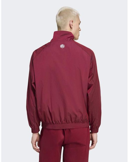 adidas Originals Arsenal Terrace Icons Half-Zip Jacket in Red for Men ...