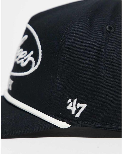 '47 Ny Yankee Bubble Script Detail Hitch Cap in Black | Lyst UK