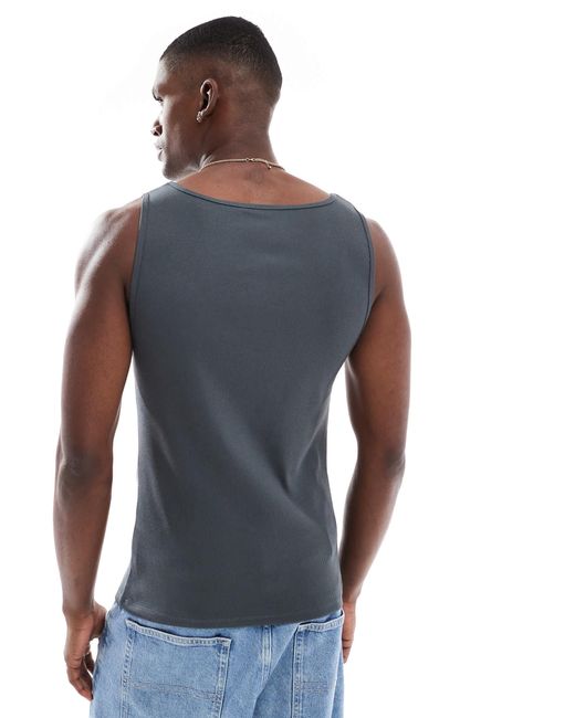 ASOS Essentials Muscle Fit Vest in Gray for Men | Lyst