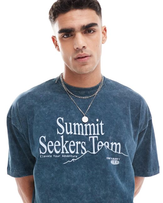 ASOS Oversized T-shirt in Blue for Men | Lyst