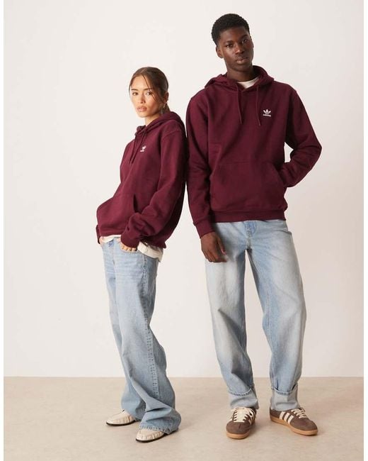 adidas Originals Essentials Hoodie in Purple | Lyst UK