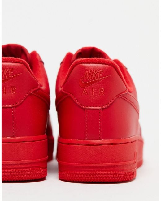 Nike Air Force 1 '07 Sneakers in Red | Lyst