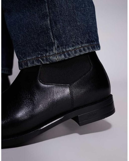 BOSS Boss Tayil Chelsea Boots in Blue for Men | Lyst UK
