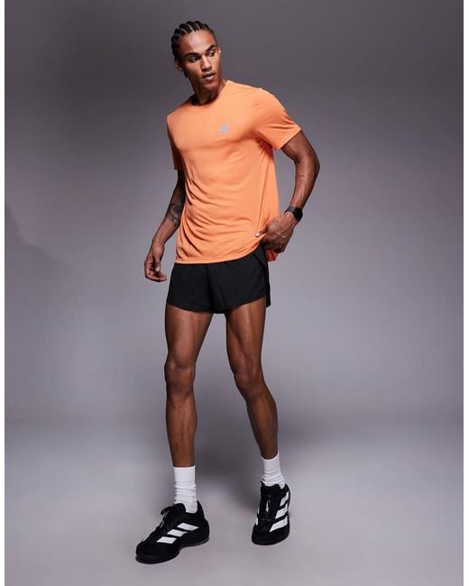 adidas Originals Adidas Running Essentials T-Shirt in Orange for Men ...