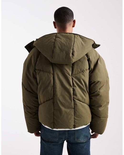 ASOS Oversized Puffer Jacket in Green for Men | Lyst UK