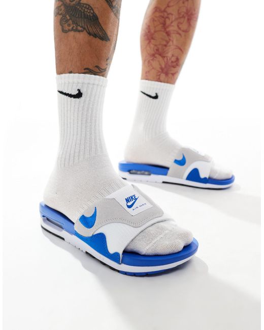 Nike Air Max 1 Slide Sandals From Finish Line in Blue for Men | Lyst