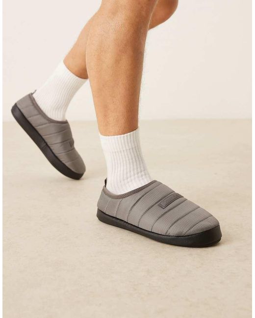 Calvin Klein Calvin Klein Ripstop Puffer Slippers in Brown for Men ...