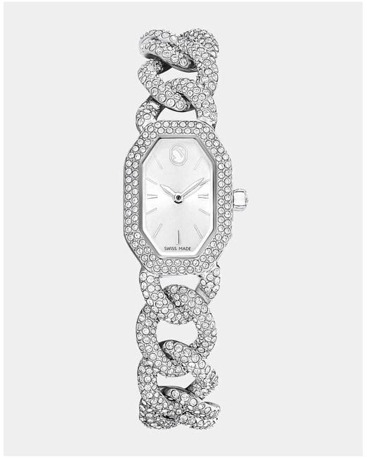 Swarovski Dextera Chain Watch, Swiss Made, Crystal Bracelet, Tone ...