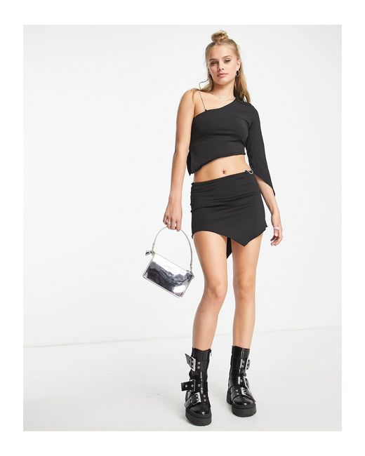 Asymmetrical Hem Cut Out Dress