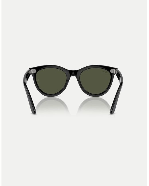 Ray-Ban Wayfarer Way Round Sunglasses With Lens in Black | Lyst UK