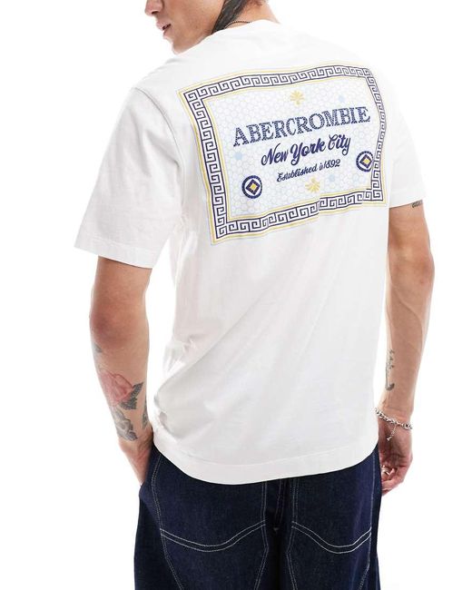 Abercrombie & Fitch Tile Inspired Logo Centre And Back Print Classic ...