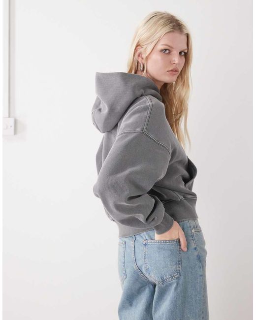 Weekday Oversized Boxy Fit Hoodie in Grey | Lyst UK